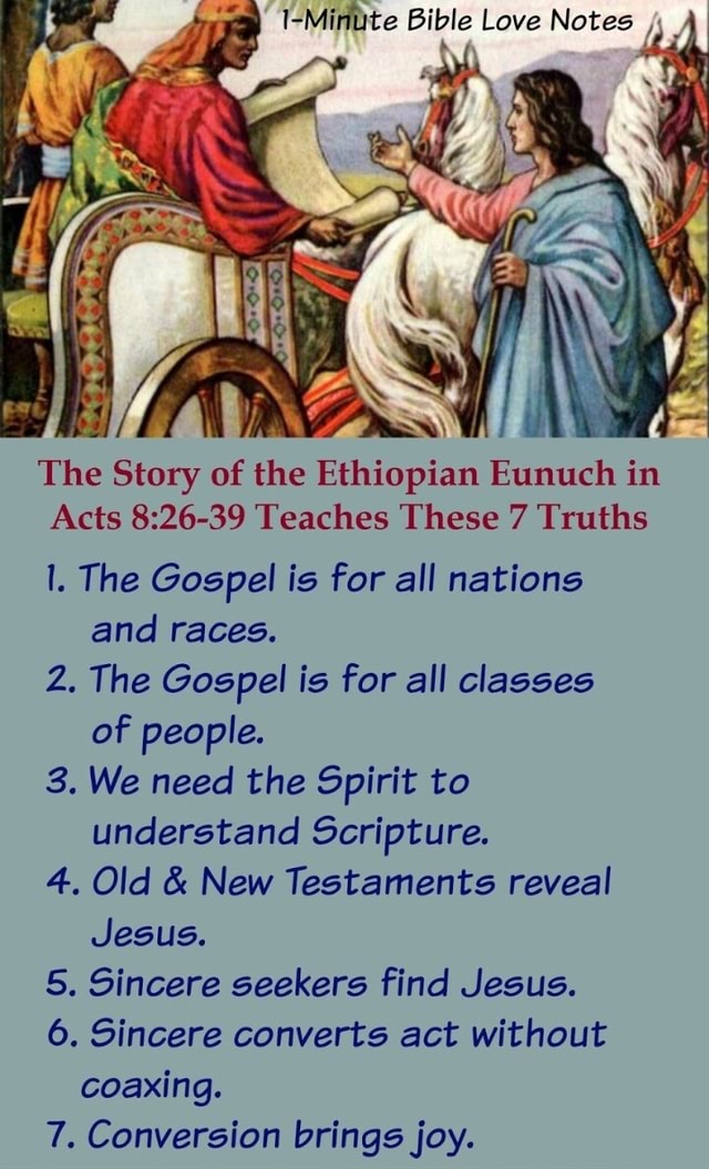 Love Notes The Story of the Ethiopian Eunuch in Acts Teaches These 7 ...