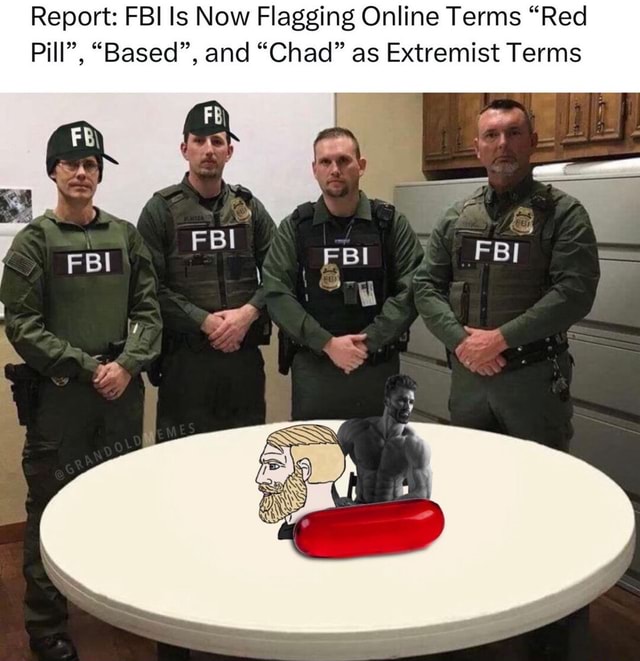 Report: FBI Is Now Flagging Online Terms "Red Pill", "Based", and "Chad ...