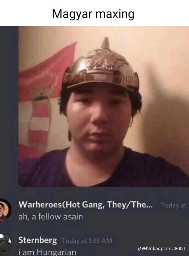 Magyar maxing Gang, ah, a fellow asain Sb Sternberg tam Hungarian - iFunny