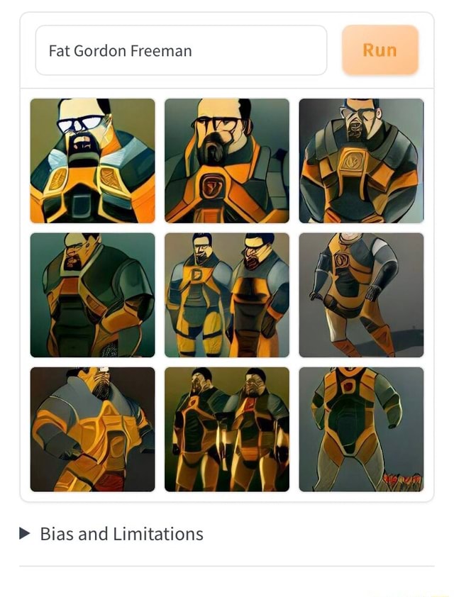 Fat Gordon Freeman Run Bias and Limitations - iFunny