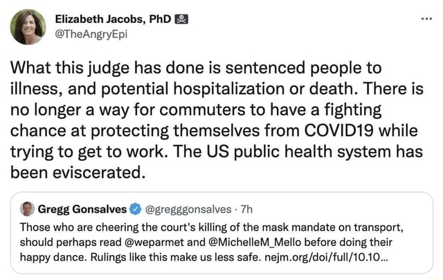 Elizabeth Jacobs, PhD &3 What this judge has done is sentenced people ...
