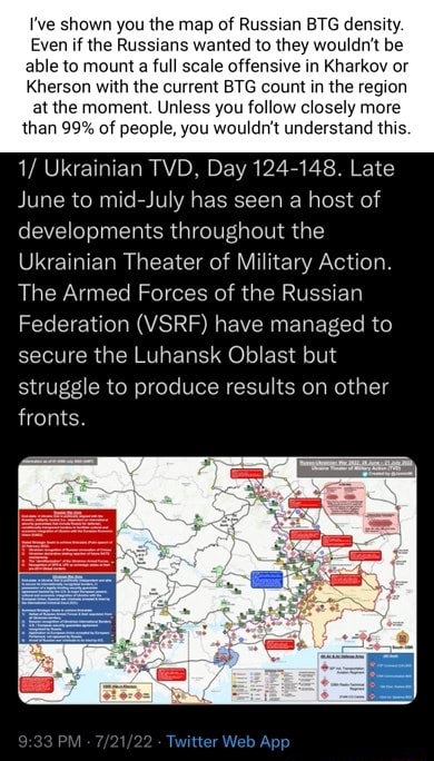 I've shown you the map of Russian BTG density. Even if the Russians ...