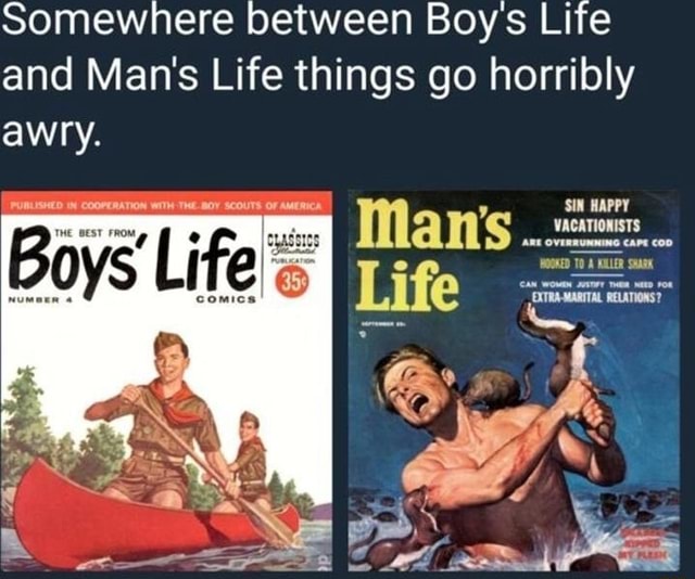 Somewhere between Boys Life and Man's Life things go horribly awry. SIN ...