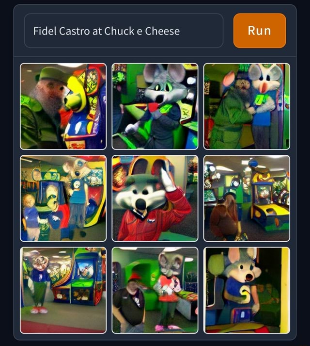 Run Fidel Castro at Chuck e Cheese