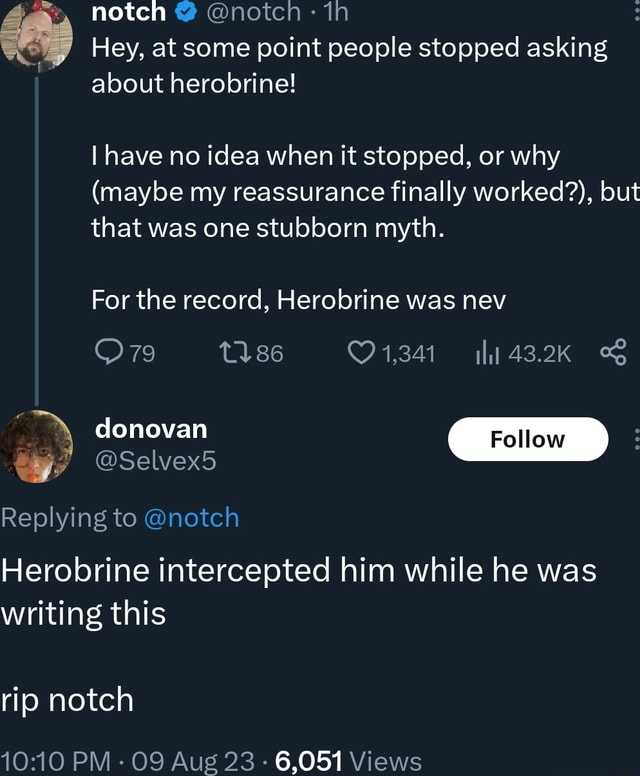 (ty notch & @notch Hey, at some point people stopped asking about ...
