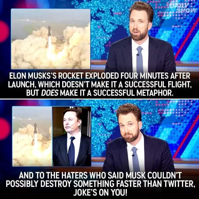 ELON MUSKS'S ROCKET EXPLODED FOUR MINUTES AFTER LAUNCH. WHICH DOESN'T ...