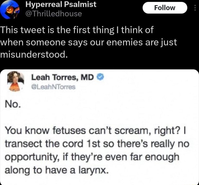 Hyperreal Psalmist Thrilledhouse Follow] This tweet is the first thing ...