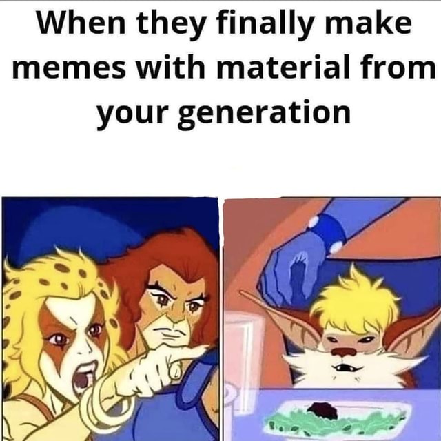 When they finally make memes with material from your generation ...