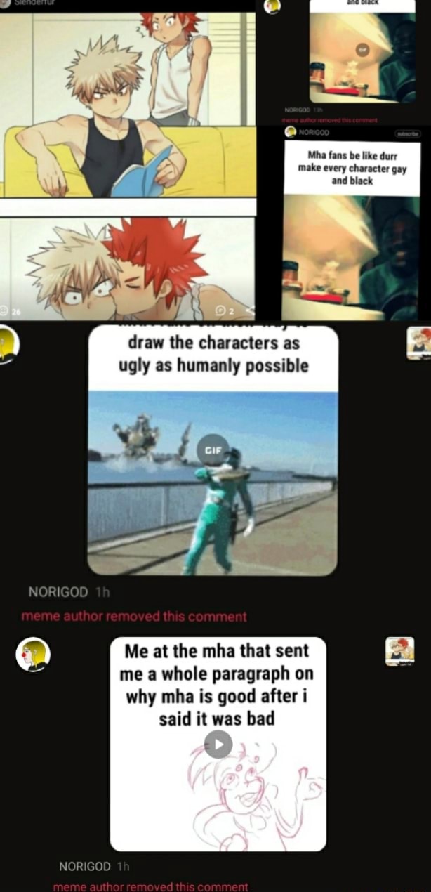 Mha fans be like durr make every character gay and black draw the ...