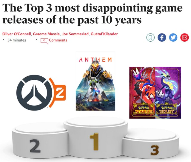 The Top 3 most disappointing game releases of the past 10 years Oliver ...