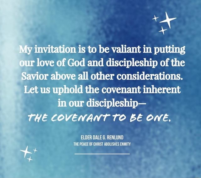 Fy invitation is to be valiant in putting ir love of God and ...