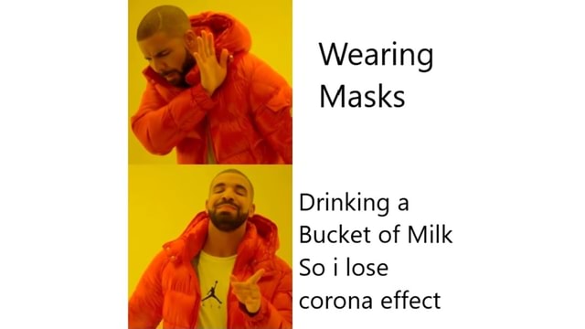 Wearing Masks Drinking a Bucket of Milk So lose corona effect - America ...