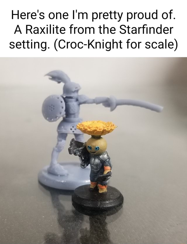 Here's one I'm pretty proud of. A Raxilite from the Starfinder setting ...