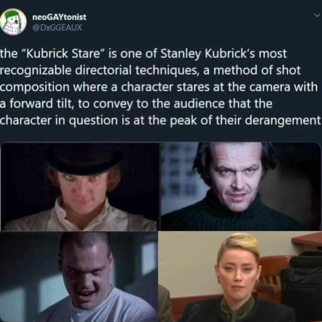 The "Kubrick Stare" is one of Stanley Kubrick's most recognizable ...