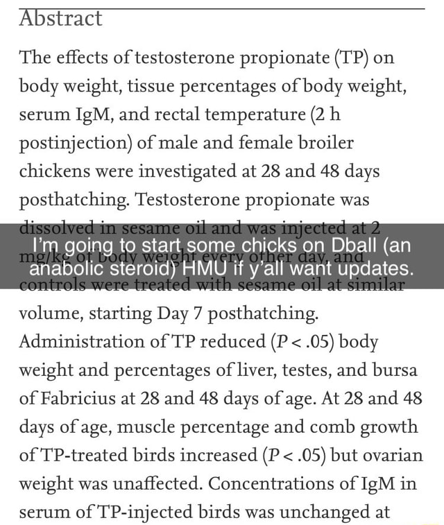 Abstract The effects of testosterone propionate (TP) on body weight ...