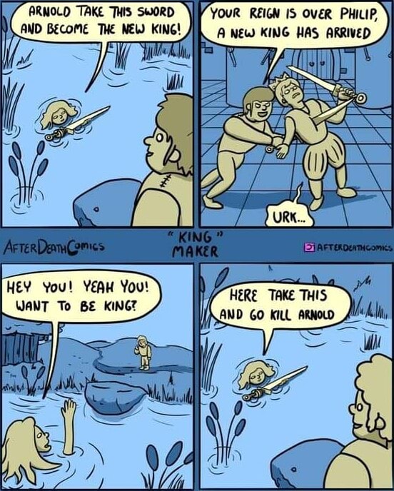 ARNOLD TAKE THIS SWORD Your REIGN IS OVER PHILIP, A NEW KING HAS ...