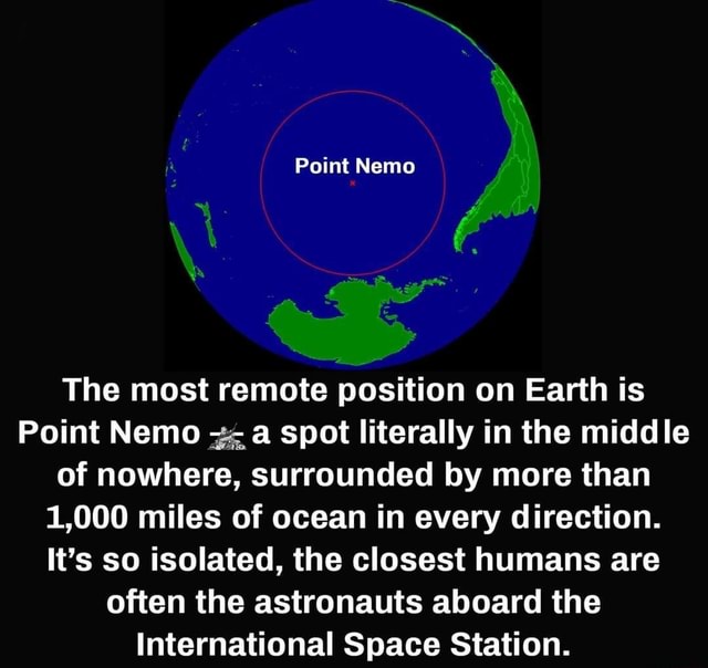 Point Nemo The most remote position on Earth is Point Nemo a spot ...