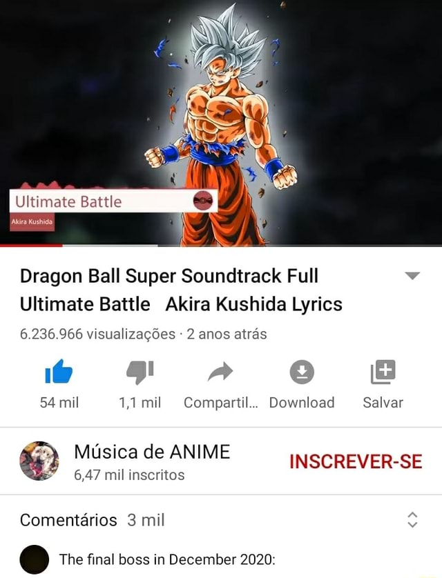 Ultimate Battle Dragon Ball Super Soundtrack Full v Ultimate Battle ...