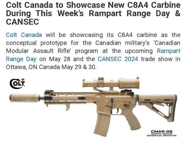 Colt Canada to Showcase New C8A4 Carbine During This Week's Rampart ...