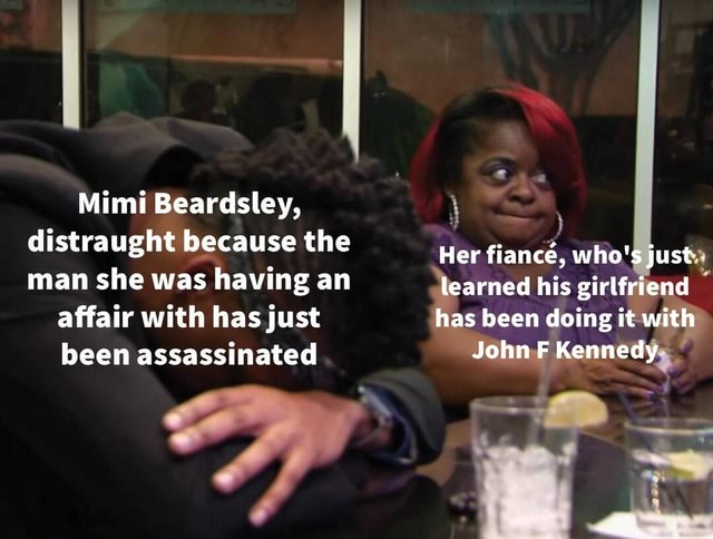 Mimi Beardsley, distraught because the man she was having an affair ...
