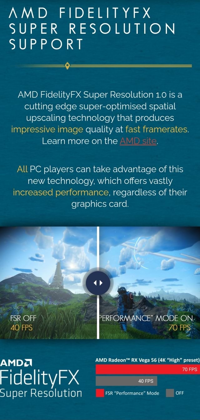 AMD FIDELITYFX SUPER R SUPPORT AMD FidelityFX Super Resolution 1.0 is ...