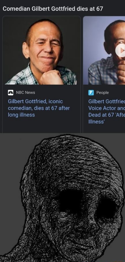 Comedian Gilbert Gottfried dies at 67 Gilbert Gottfried, iconic Gilbert ...