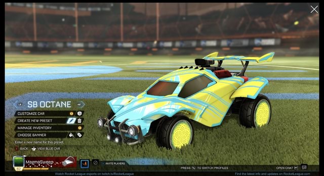 Sky Blue Octane - CREATE NEW PRESET MANAGE INVENTORY CHOOSE BANNER &SY ...