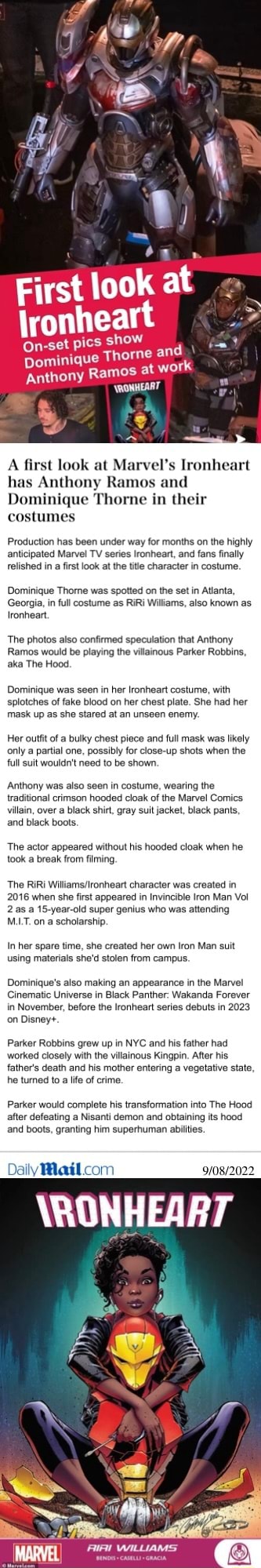 Marvel’s ‘Ironheart’ looks like it’s gonna be a bop. 9/08-Tue-SnapChat ...