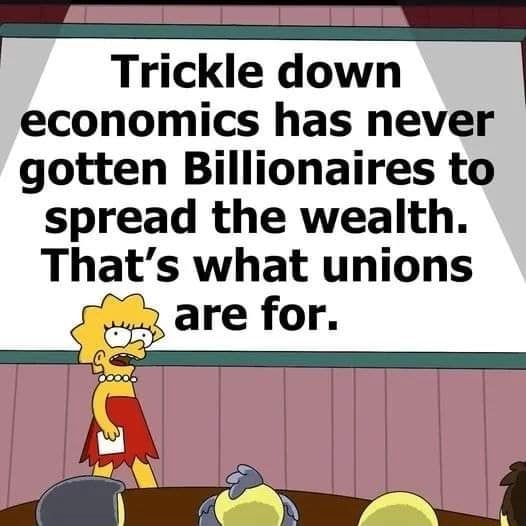 Trickle down economics has never gotten Billionaires to spread the ...