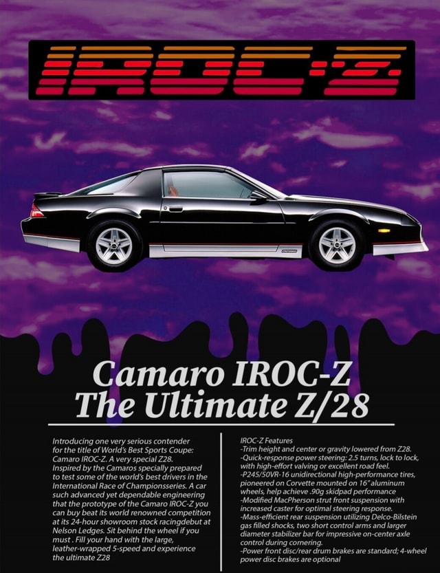 Camaro IROC-Z The Ultimate Introducing one very serious contender for ...