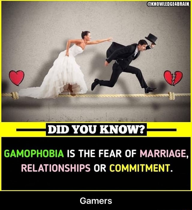 N vou KNOW? GAMOPHOBIA IS THE FEAR 0F MARRIAGE, RELATIONSHIPS OR ...