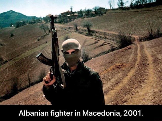 Albanian fighter in Macedonia, 2001. - Albanian fighter in Macedonia ...