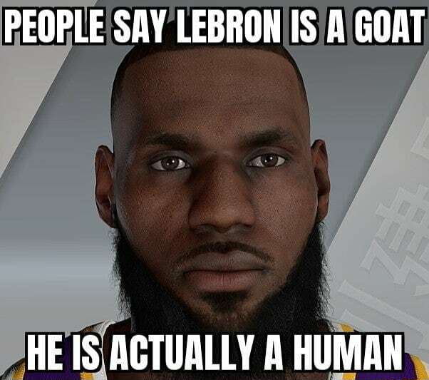 PEOPLE SAY LEBRON IS A GOAT HE IS ACTHALLY HIIMAN - iFunny