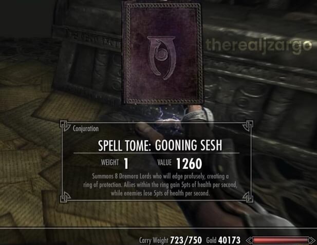 Colon SPELL TOME: GOONING SESH WEIGHT VALUE 1260 Summons 8 Dremora ...
