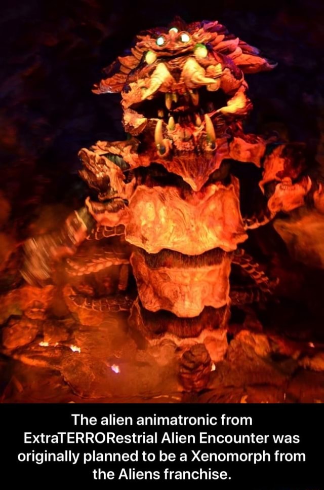 E fa The alien animatronic from ExtraTERRORestrial Alien Encounter was ...