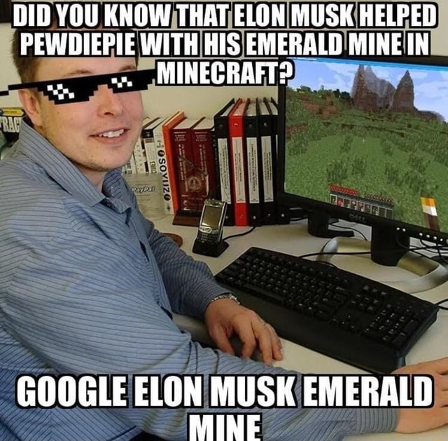 DID YOU KNOW THAT ELON MUSK HELPED PEWDIEPIE WITH HIS EMERALD MINE IN ...