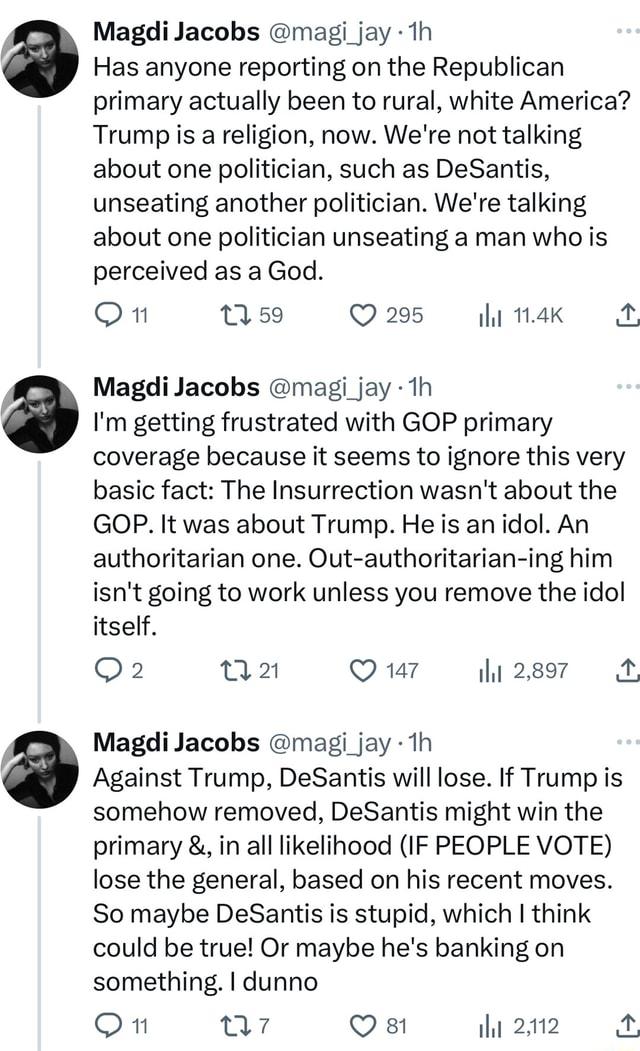 Magdi Jacobs @magi_jay - th Has anyone reporting on the Republican ...