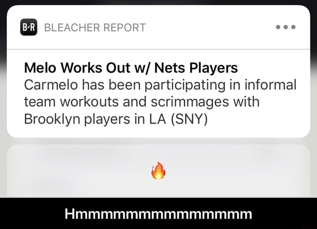 Melo Works Out w/ Nets Players Carmelo has been participating in ...