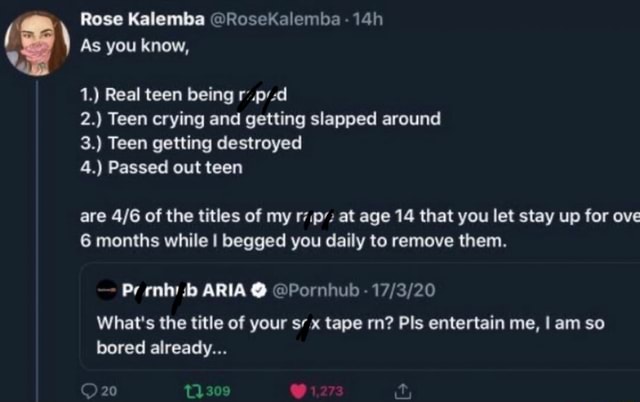 Ú Rose Kalemba @RoseKalemba As you know, 2.) crying getting slapped 3 ...