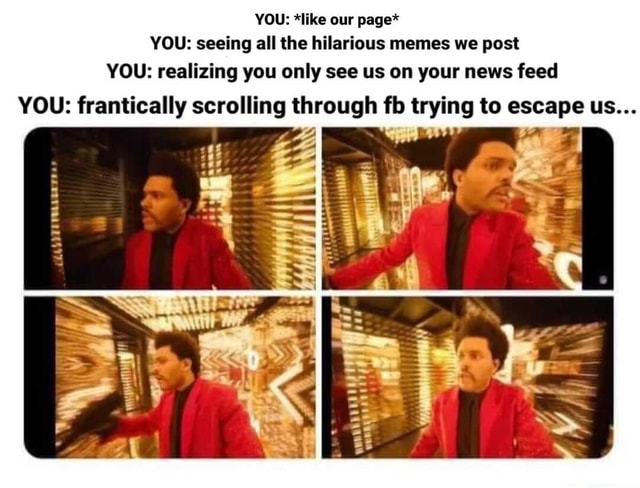 YOU: *like our page* YOU: seeing all the hilarious memes we post YOU ...