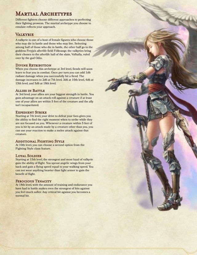 MARTIAL ARCHETYPES Different fighters choose different approaches to ...