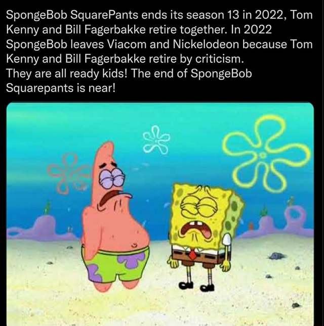SpongeBob SquarePants ends its season 13 in 2022, Tom Kenny and Bill ...