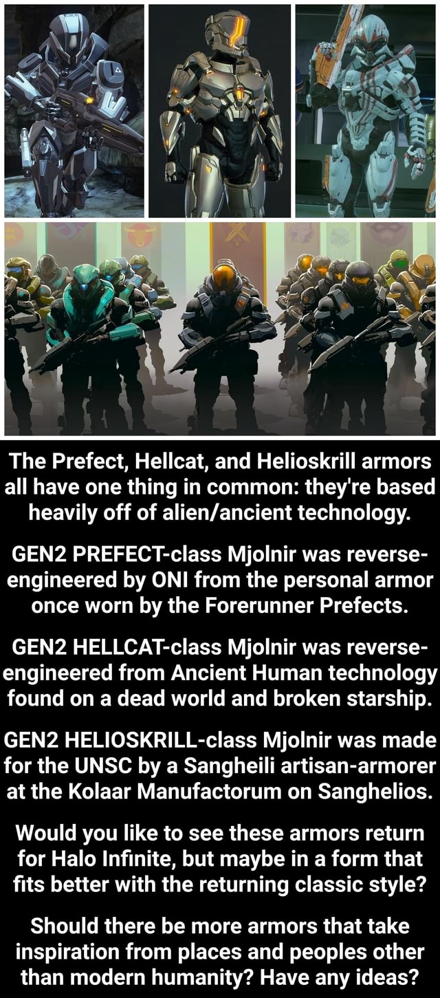 The Prefect, Hellcat, and Helioskrill armors all have one thing in ...