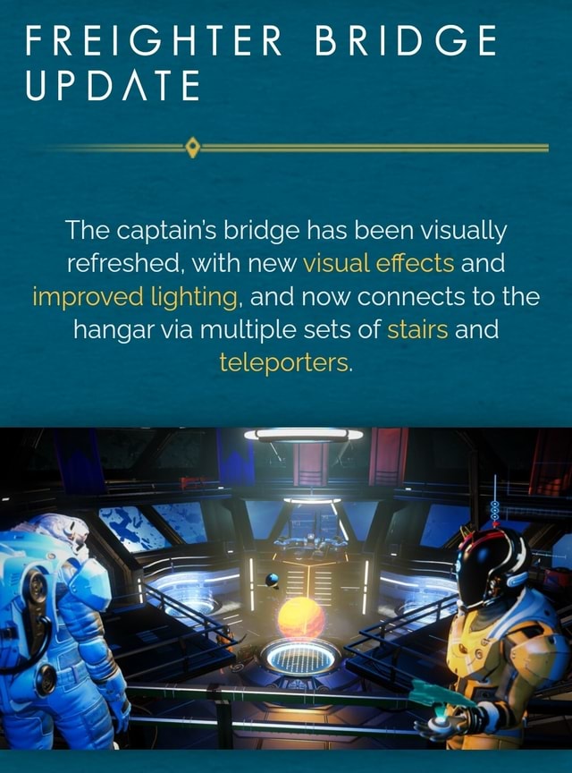 FREIGHTER BRIDGE UPDATE The captain's bridge has been visually ...