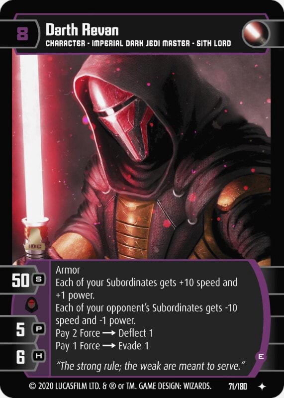 Darth Revan CHARACTER - IMPERIAL DARK JEDI MASTER - SITH LORD Armor 50 ...