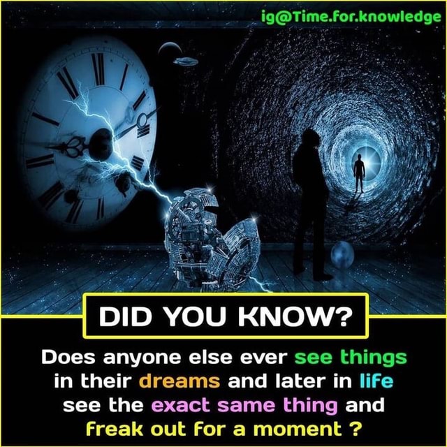 DID YOU KNOW? Does anyone else ever see things in their dreams and ...