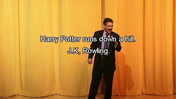 Harry Potter runs down a hill JK. Rowting - America’s best pics and videos