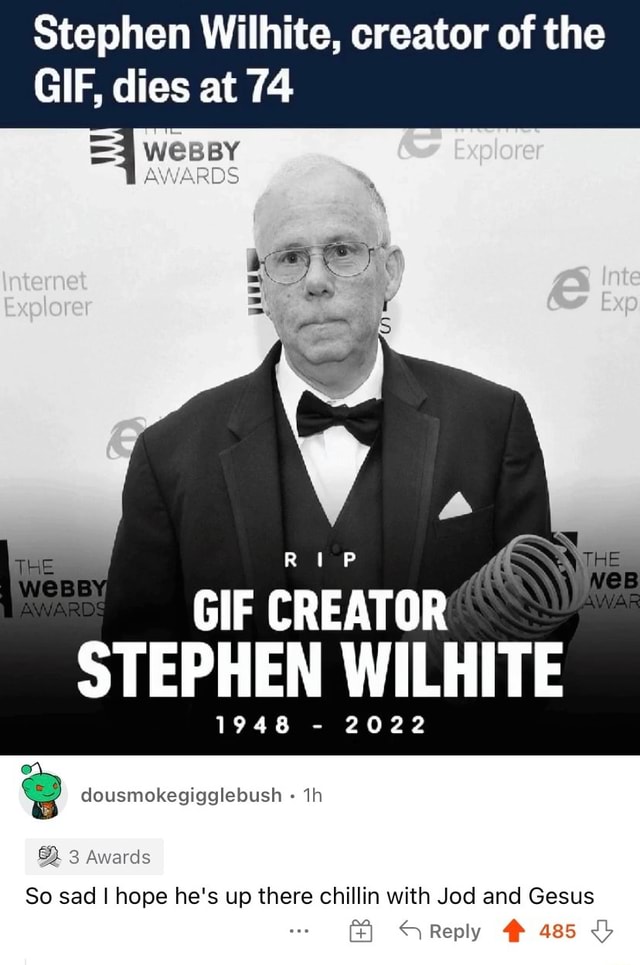 Stephen Wilhite, creator of the GIF, dies at 74 AWARDS GIF CREATOR ...