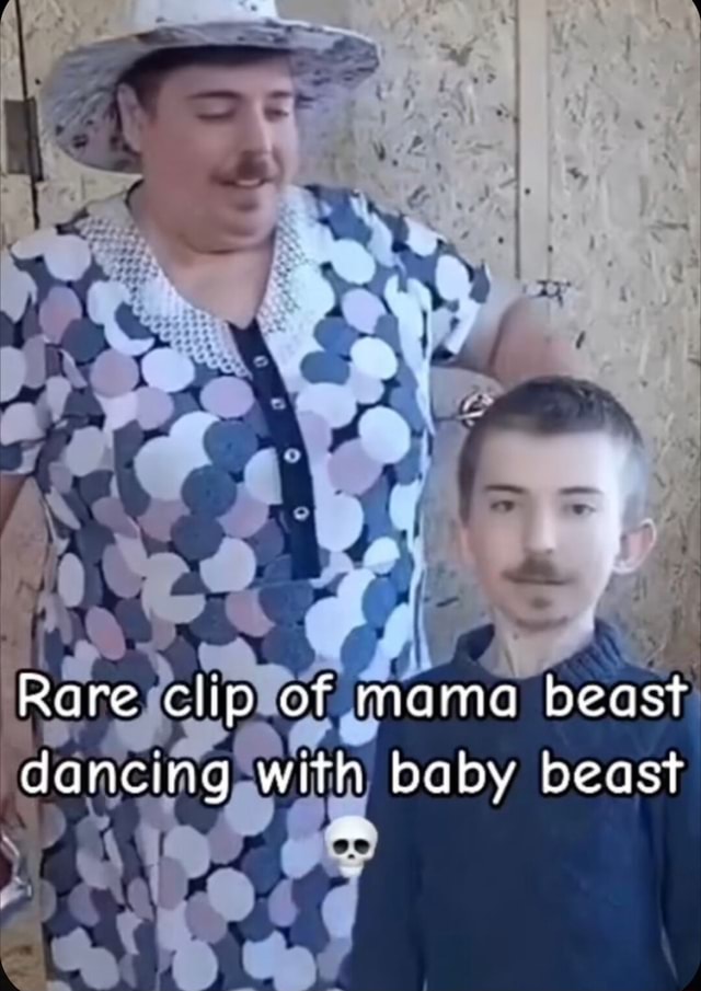 Rare clip of mama beast dancing with baby beast - iFunny