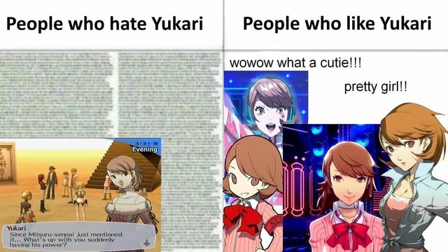 People who hate Yukari People who like Yukari wowow what cutie ...